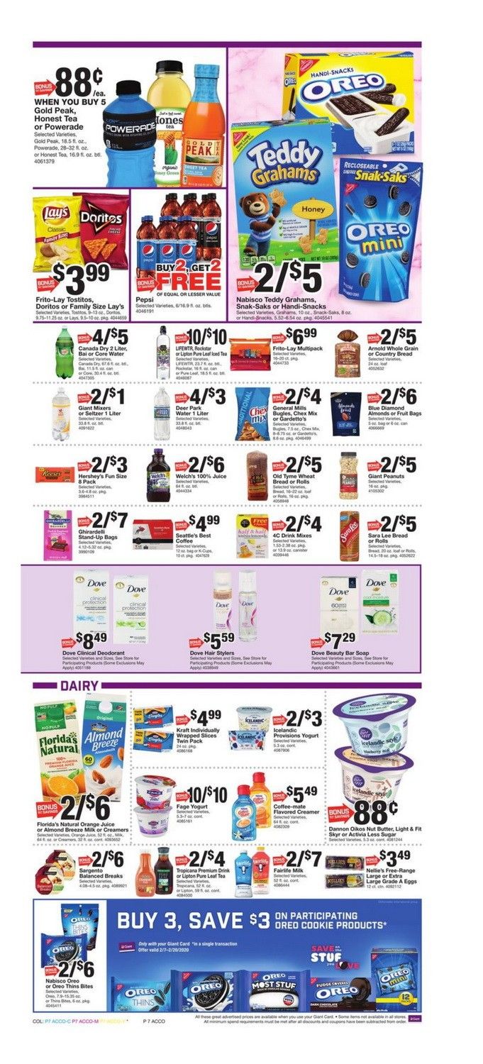 Giant Food Weekly Circular Feb 07 – Feb 13, 2020