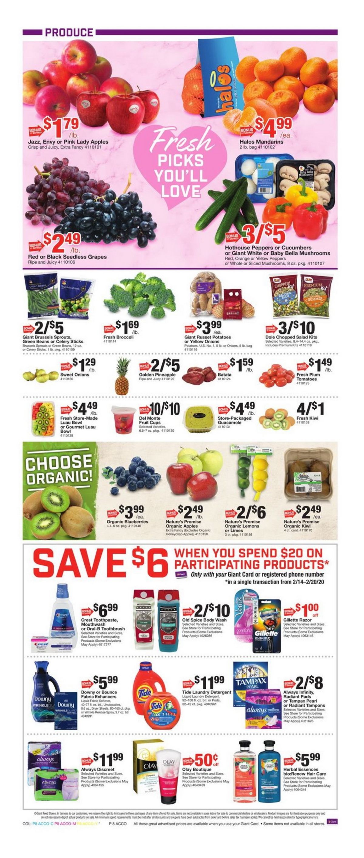 Giant Food Weekly Ad Feb 14 – Feb 20, 2020