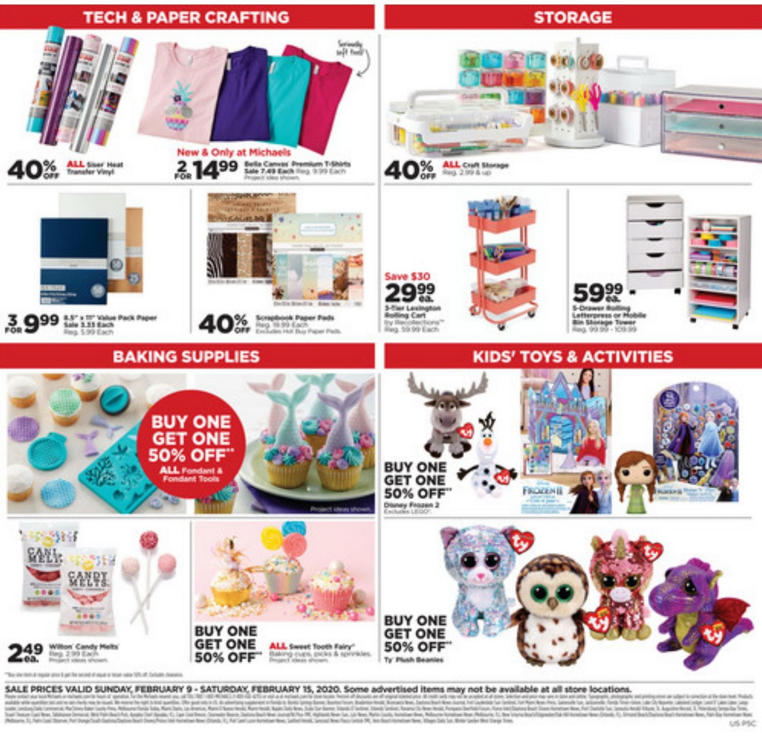 Michaels Weekly Ad Feb 09 –Feb 15, 2020