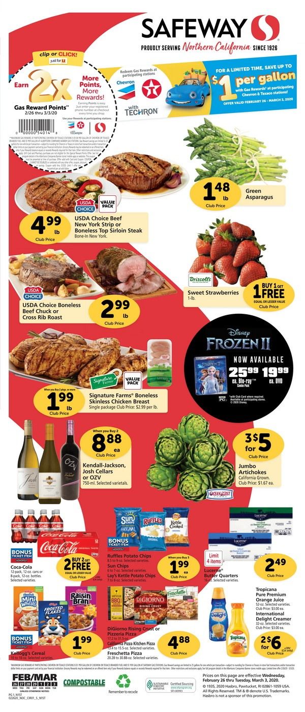 Safeway Weekly Ad Feb 26 – Mar 03, 2020