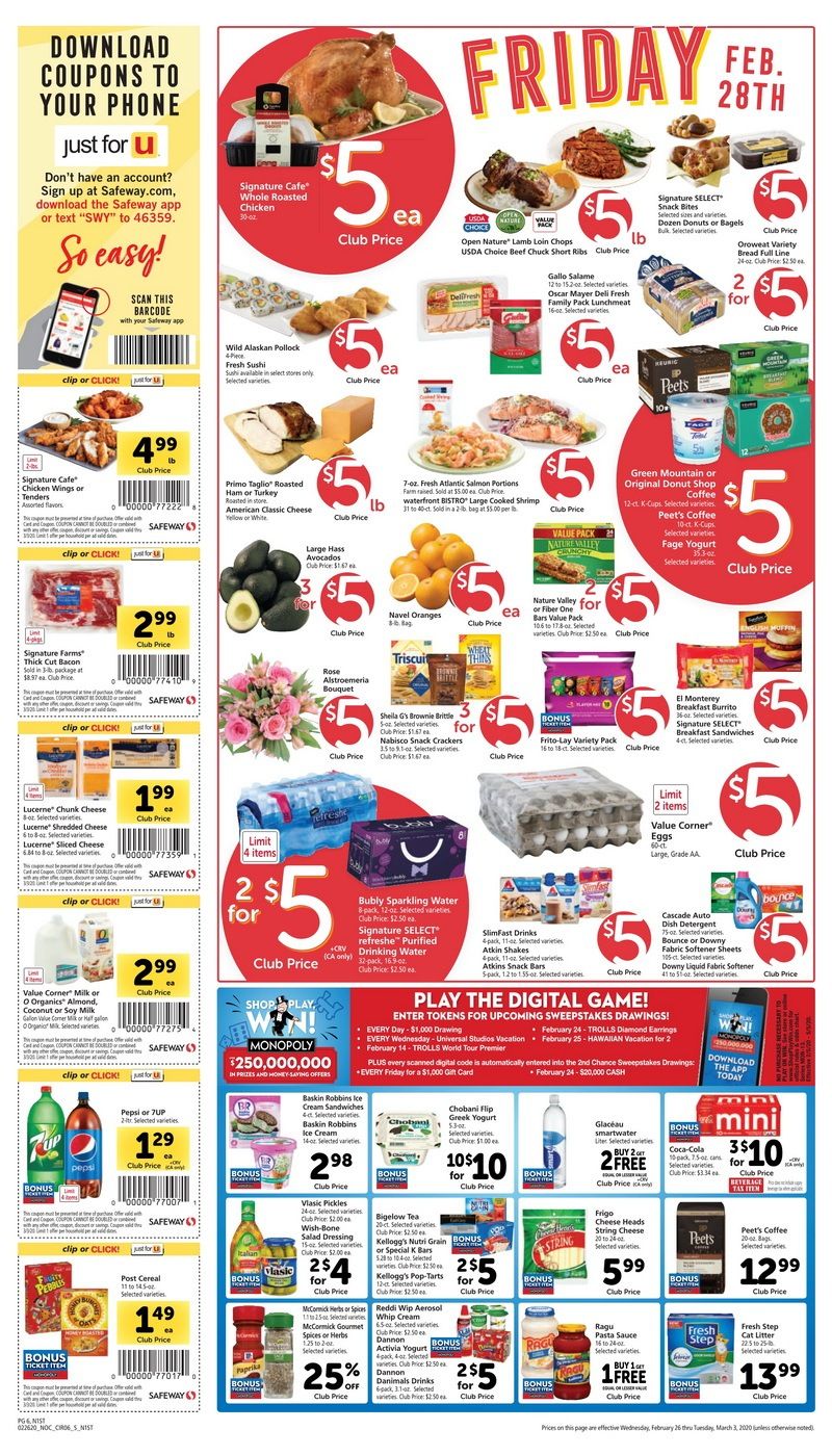 Safeway Weekly Ad Feb 26 – Mar 03, 2020