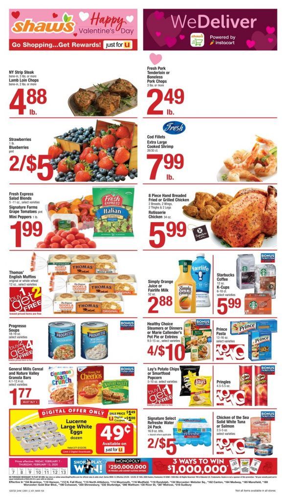 Shaw's Weekly Ad Feb 07 – Feb 13, 2020