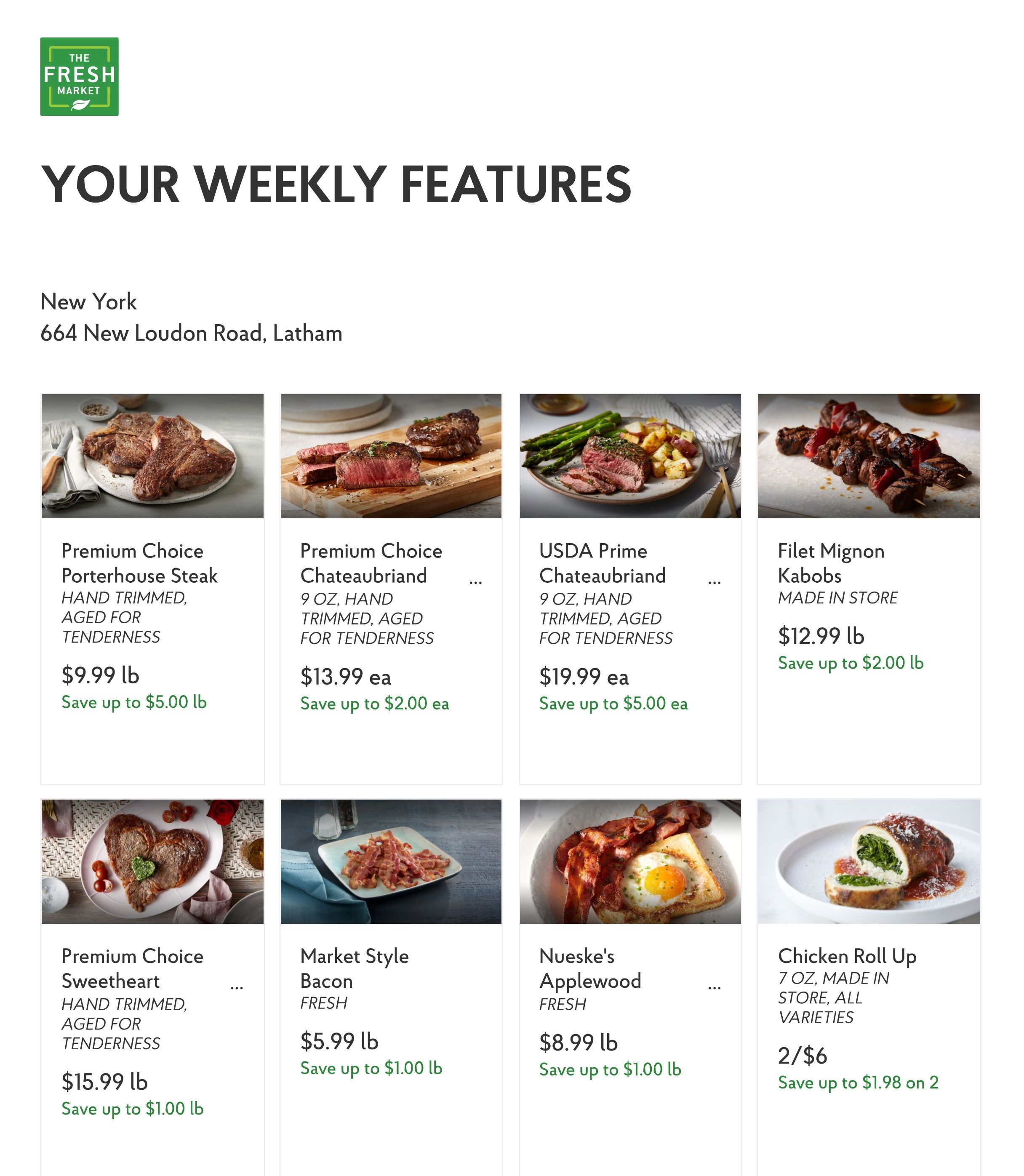 The Fresh Market Weekly Specials Feb 05 – Feb 11, 2020