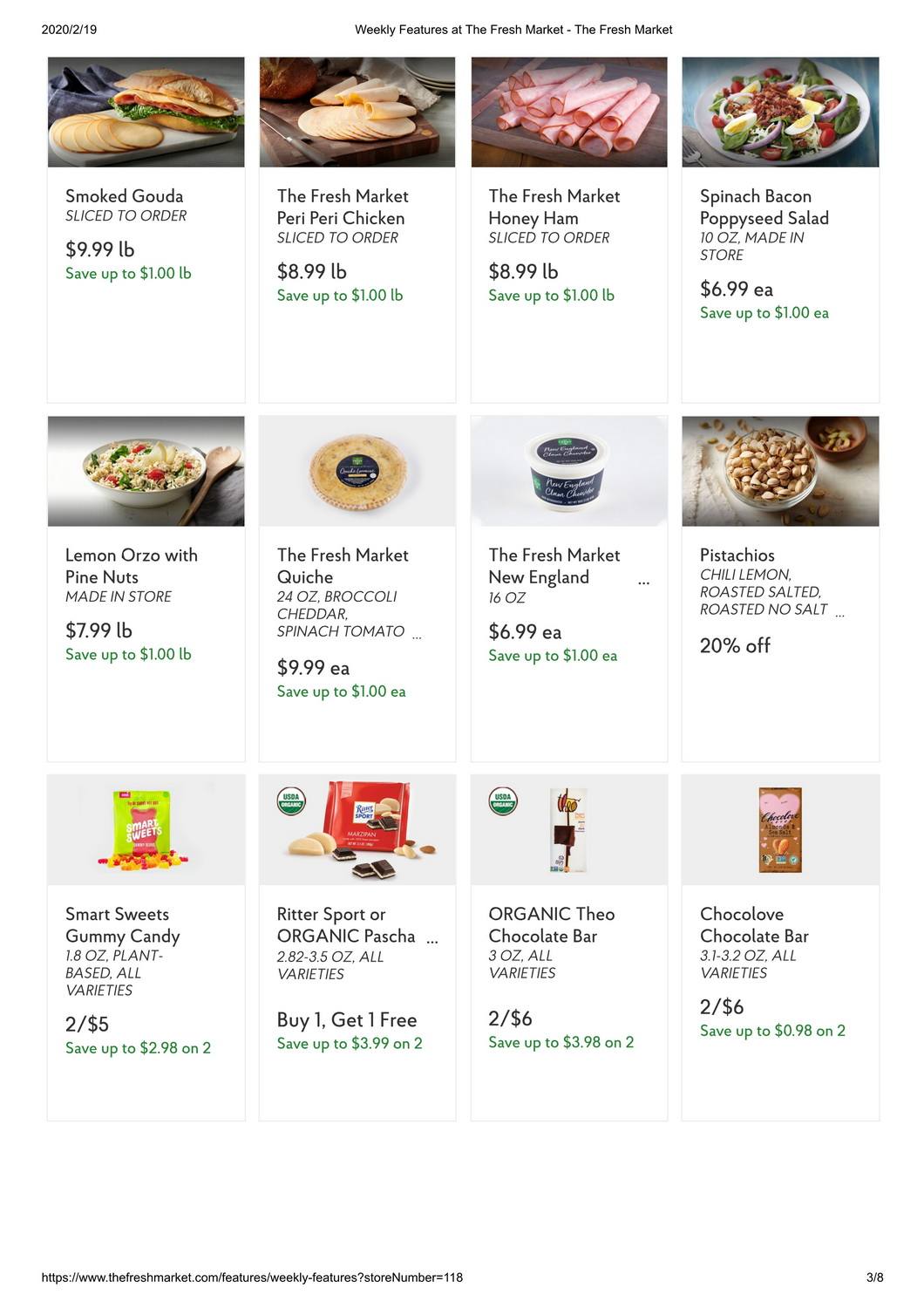 The Fresh Market Weekly Specials Feb 19 – Feb 25, 2020