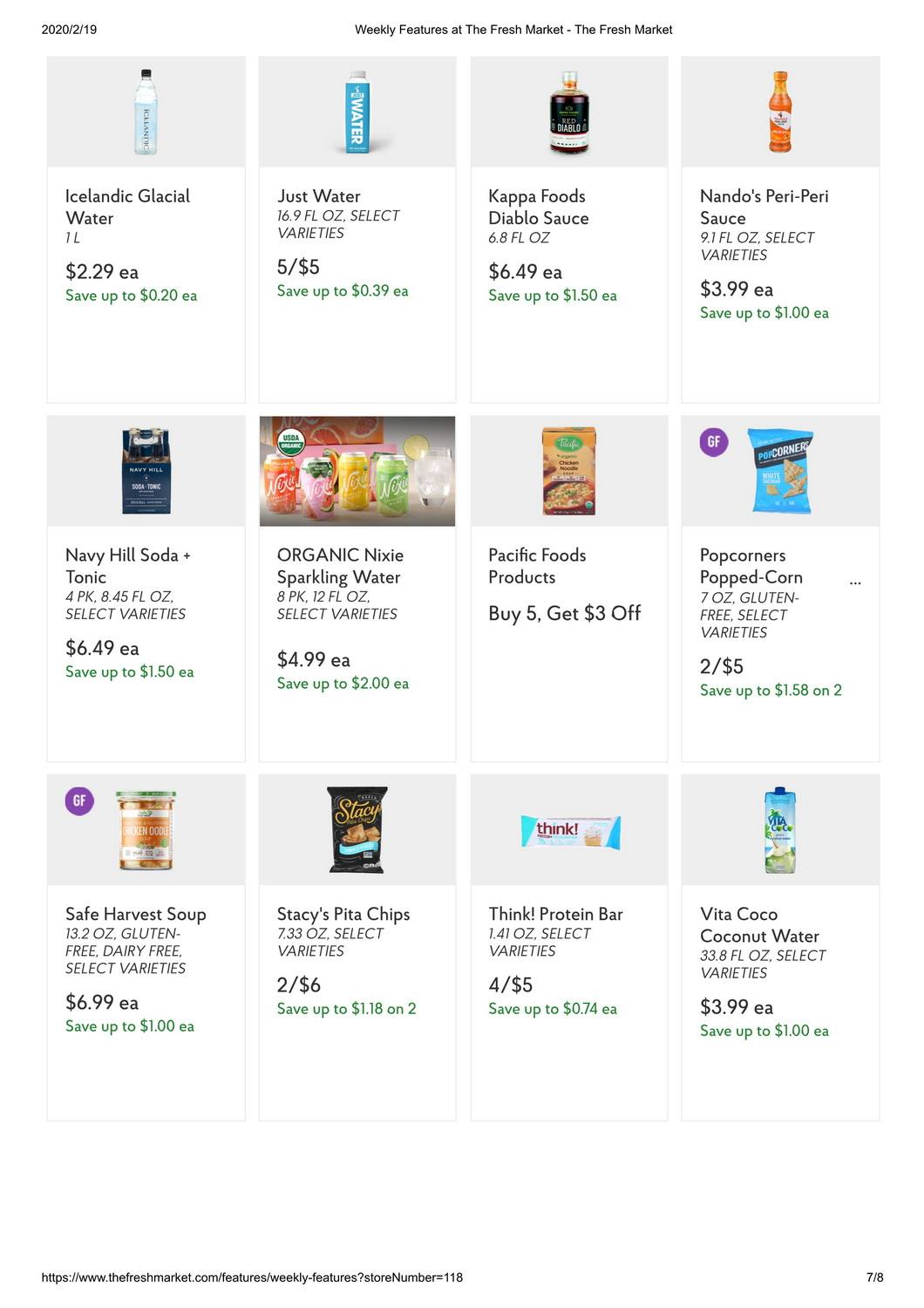 The Fresh Market Weekly Specials Feb 19 – Feb 25, 2020