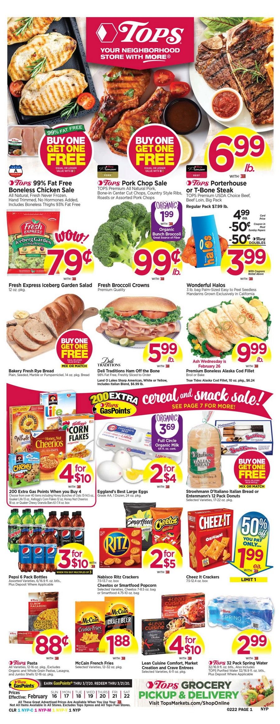 Tops Weekly Circular Feb 16 – Feb 22, 2020