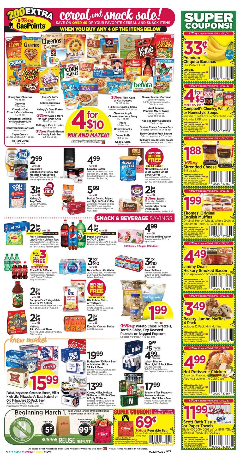 Tops Weekly Circular Feb 16 – Feb 22, 2020