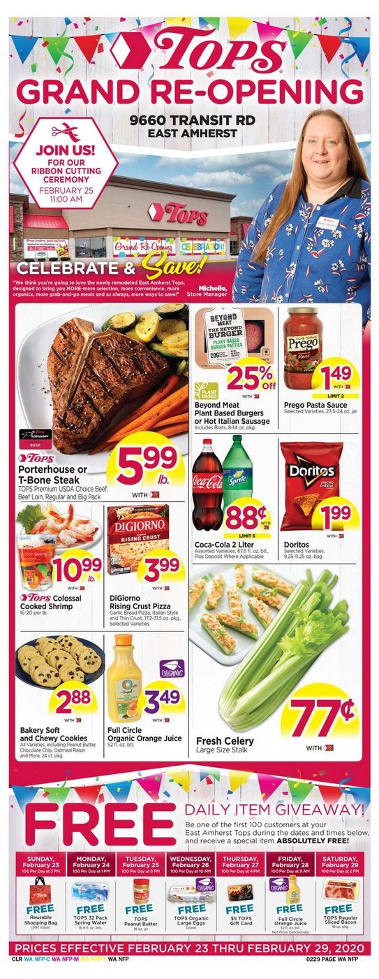 Tops Weekly Circular Feb 23 – Feb 29, 2020