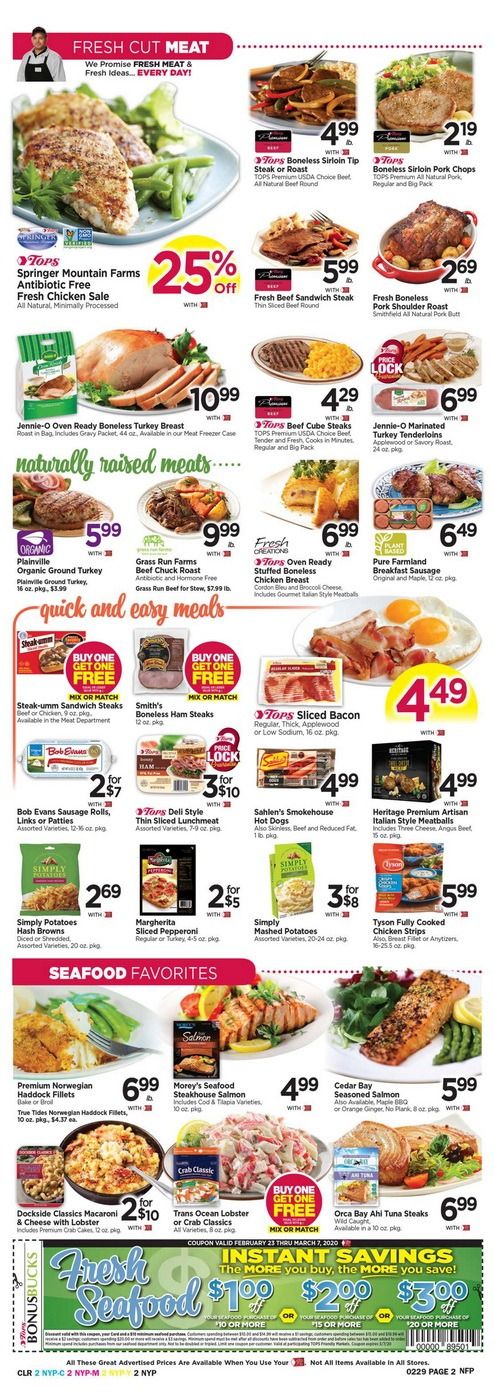 Tops Weekly Circular Feb 23 – Feb 29, 2020