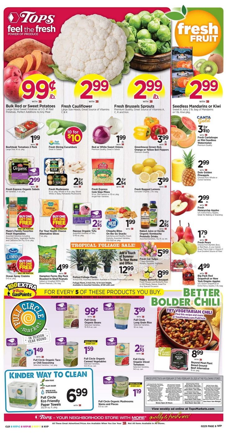 Tops Weekly Circular Feb 23 – Feb 29, 2020