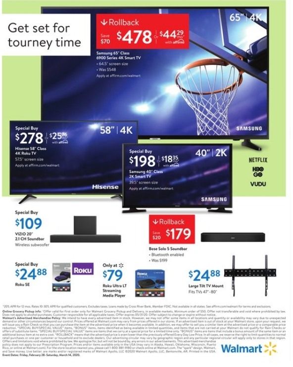Walmart Weekly Ad Feb 28 – Mar 14, 2020