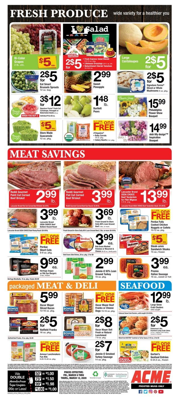 Acme Weekly Ad Mar 05 – Mar 12, 2020
