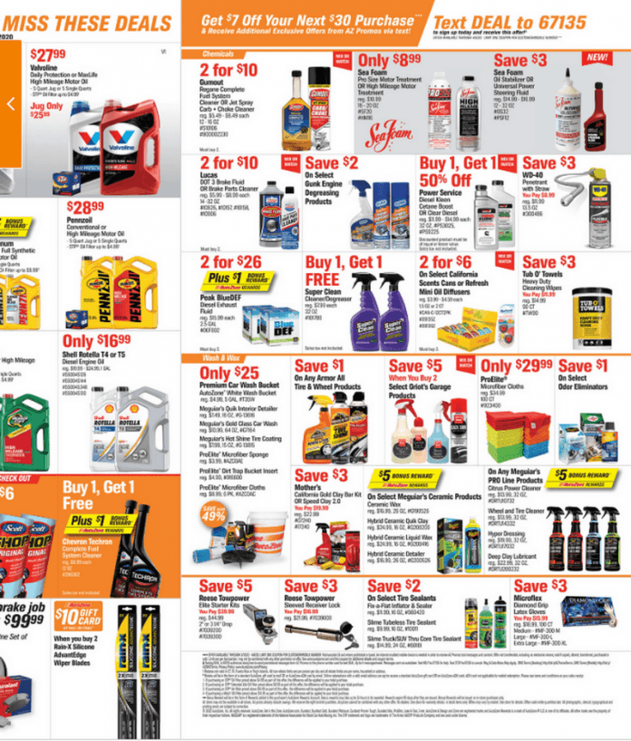 AutoZone Monthly Circular Mar 10 – Apr 06, 2020