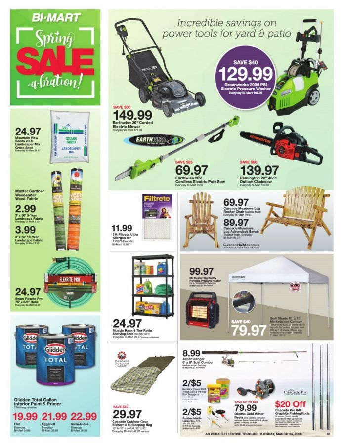 Bi-Mart Weekly Ad Mar 18 – Mar 24, 2020