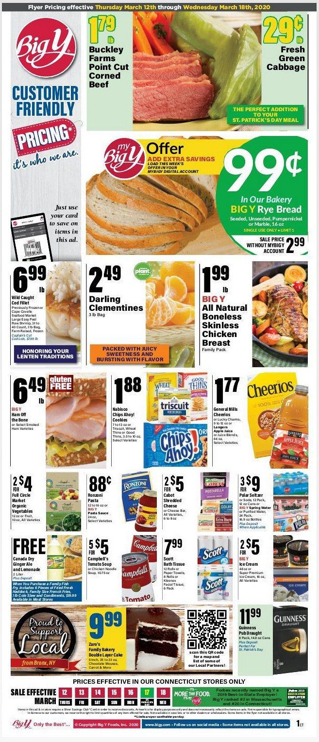 Big Y Weekly Ad Mar 12 – Mar 18, 2020