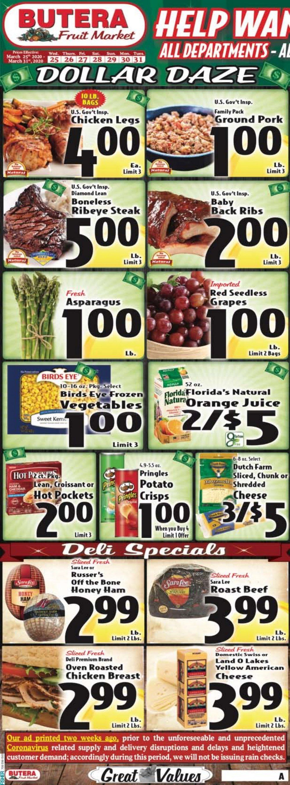 Butera Weekly Ad Mar 25 – Mar 31, 2020