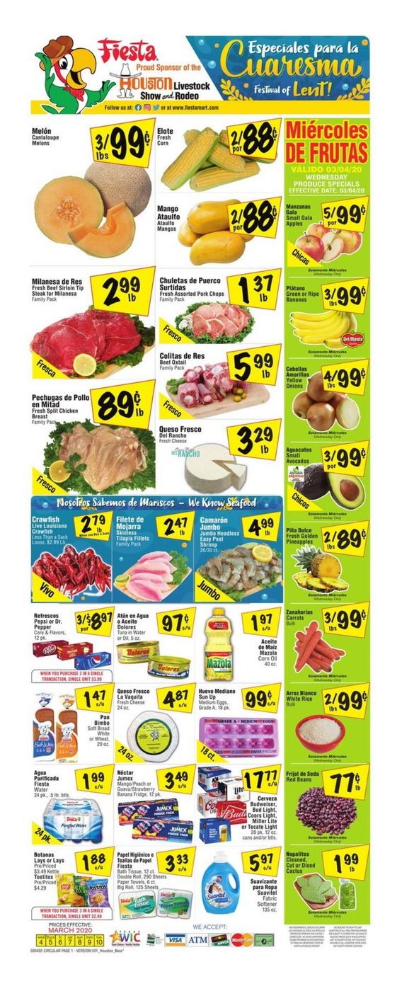 Fiesta Mart Weekly Ad Mar 04 – Mar 10, 2020
