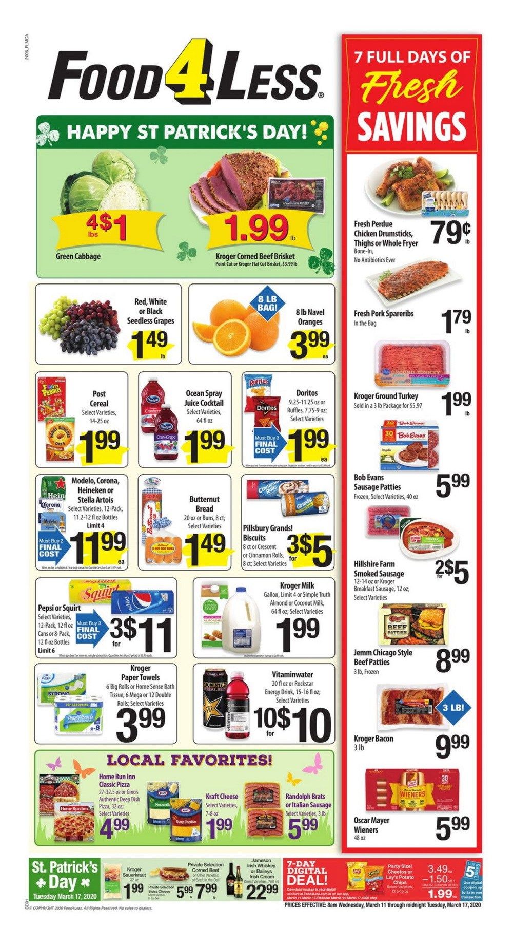 Food 4 Less Weekly Ad Mar 11 – Mar 17, 2020