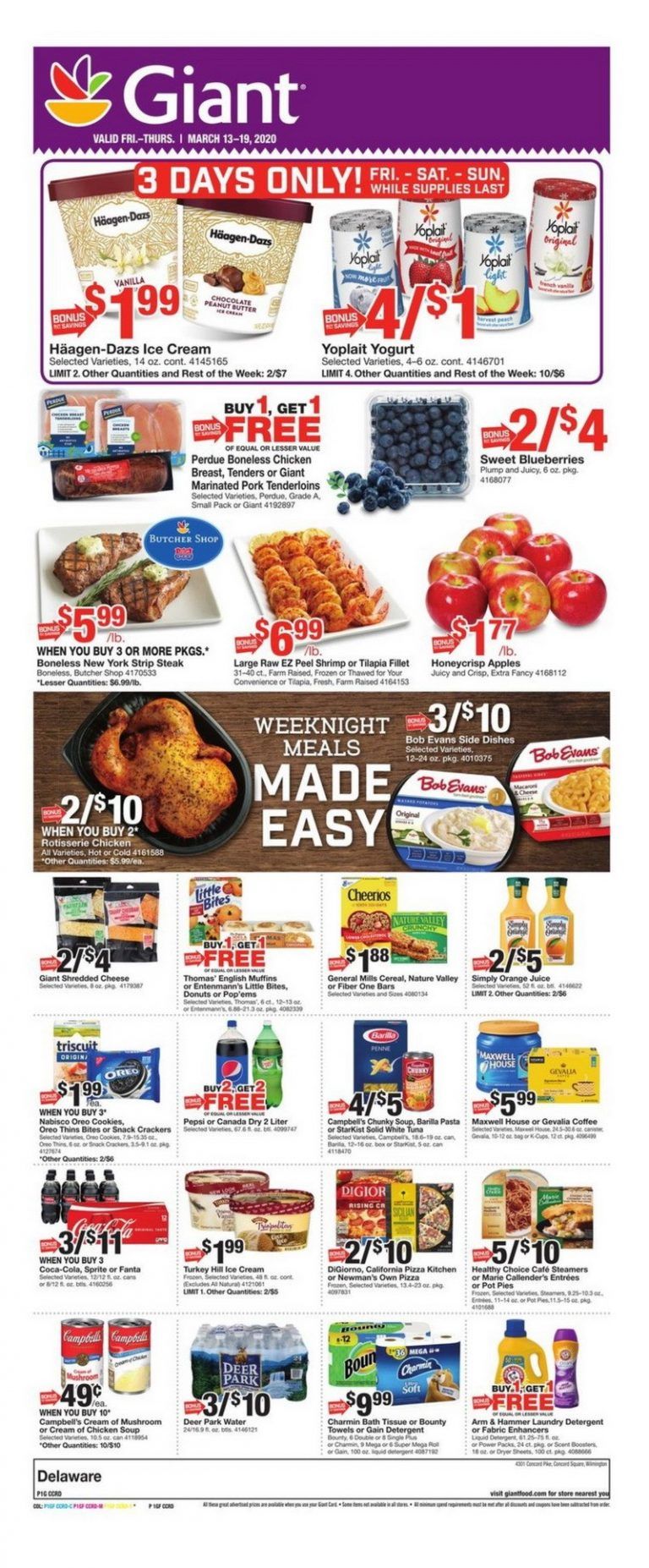 Giant Food Weekly Circular Mar 13 – Mar 19, 2020