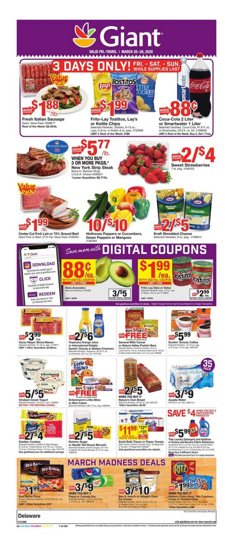 Giant Food Weekly Circular Mar 20 – Mar 26, 2020