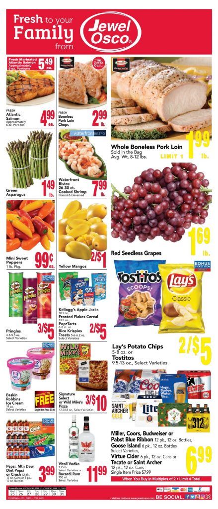 Jewel Osco Weekly Circular Mar 25 – Mar 31, 2020