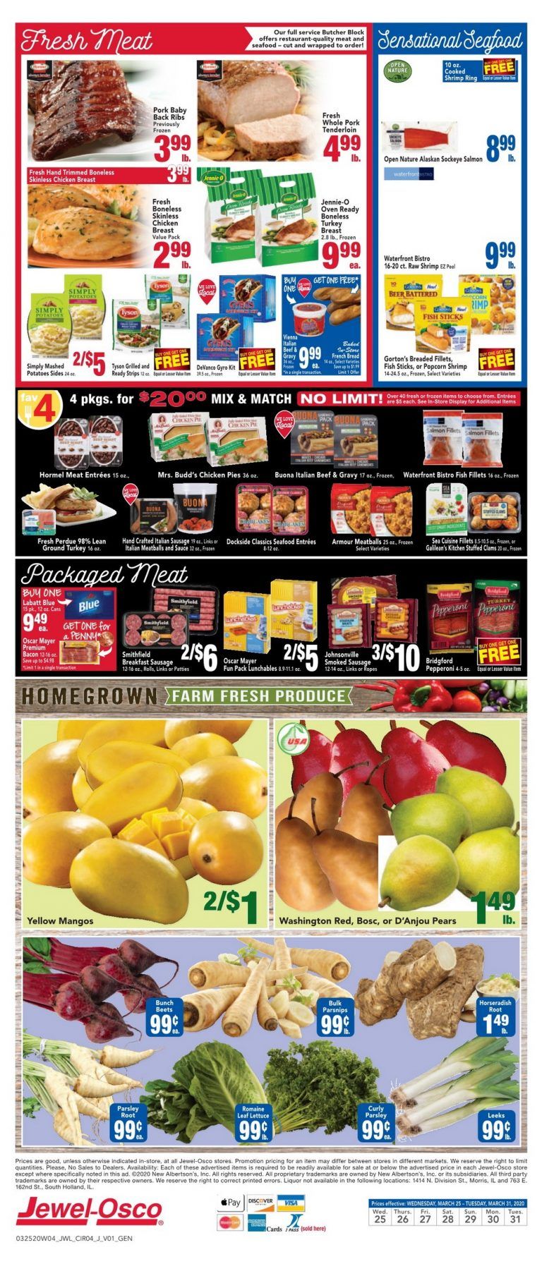 Jewel Osco Weekly Circular Mar 25 – Mar 31, 2020