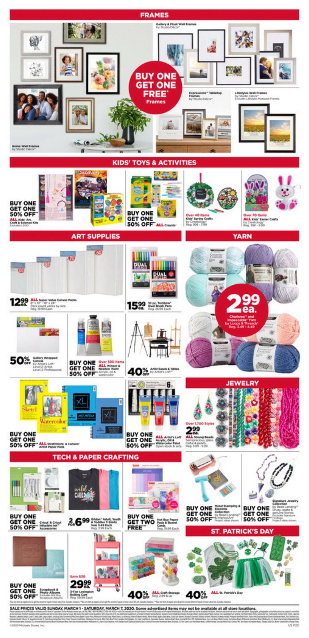 Michaels Weekly Ad Mar 1 – Mar 7, 2020