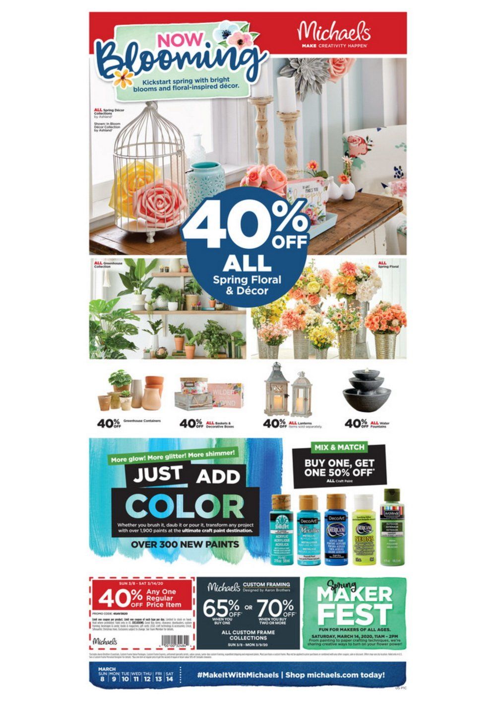 Michaels Weekly Ad Mar 08 – Mar 14, 2020