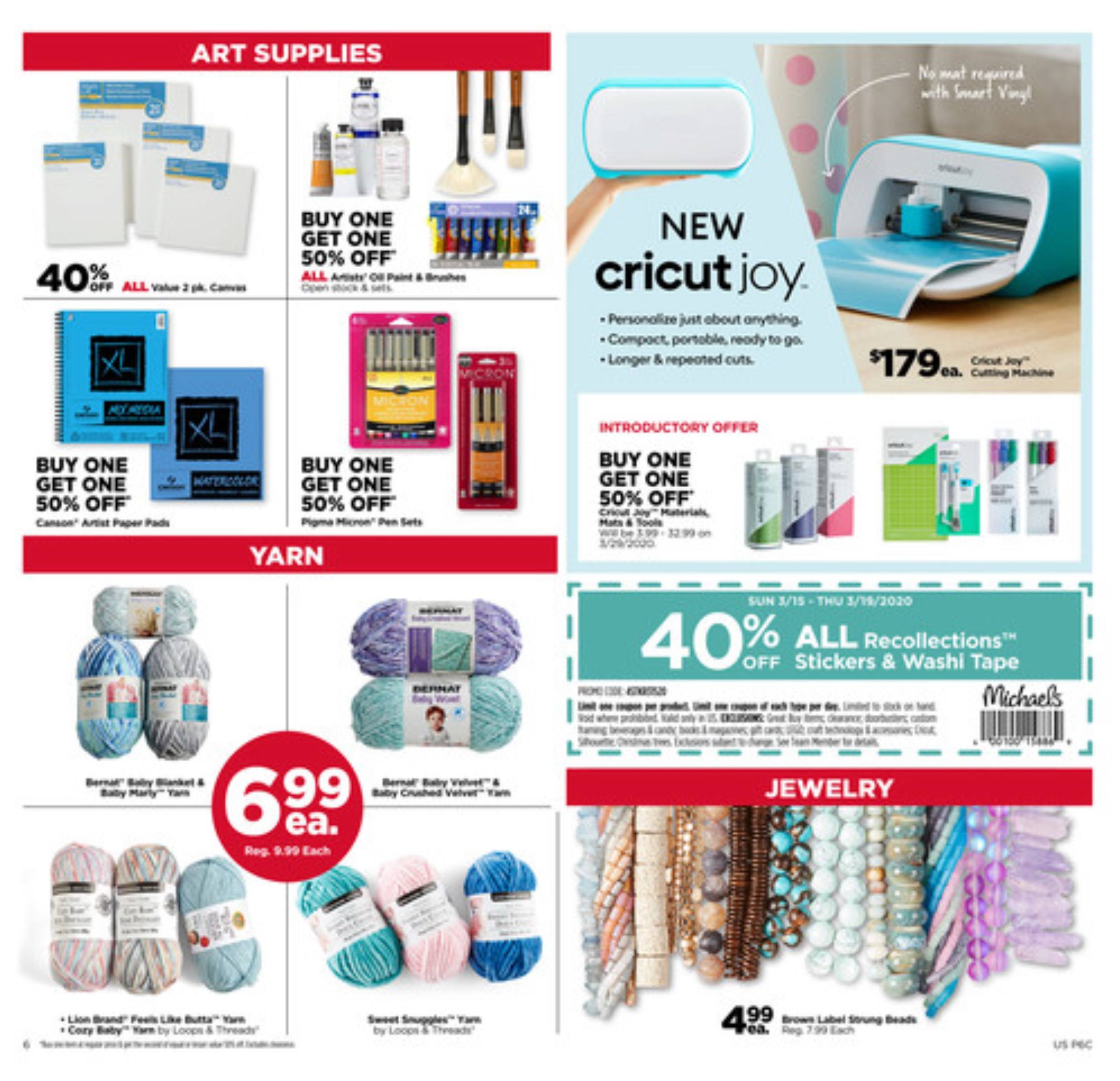 Michaels Weekly Ad Mar 15 – Mar 19, 2020