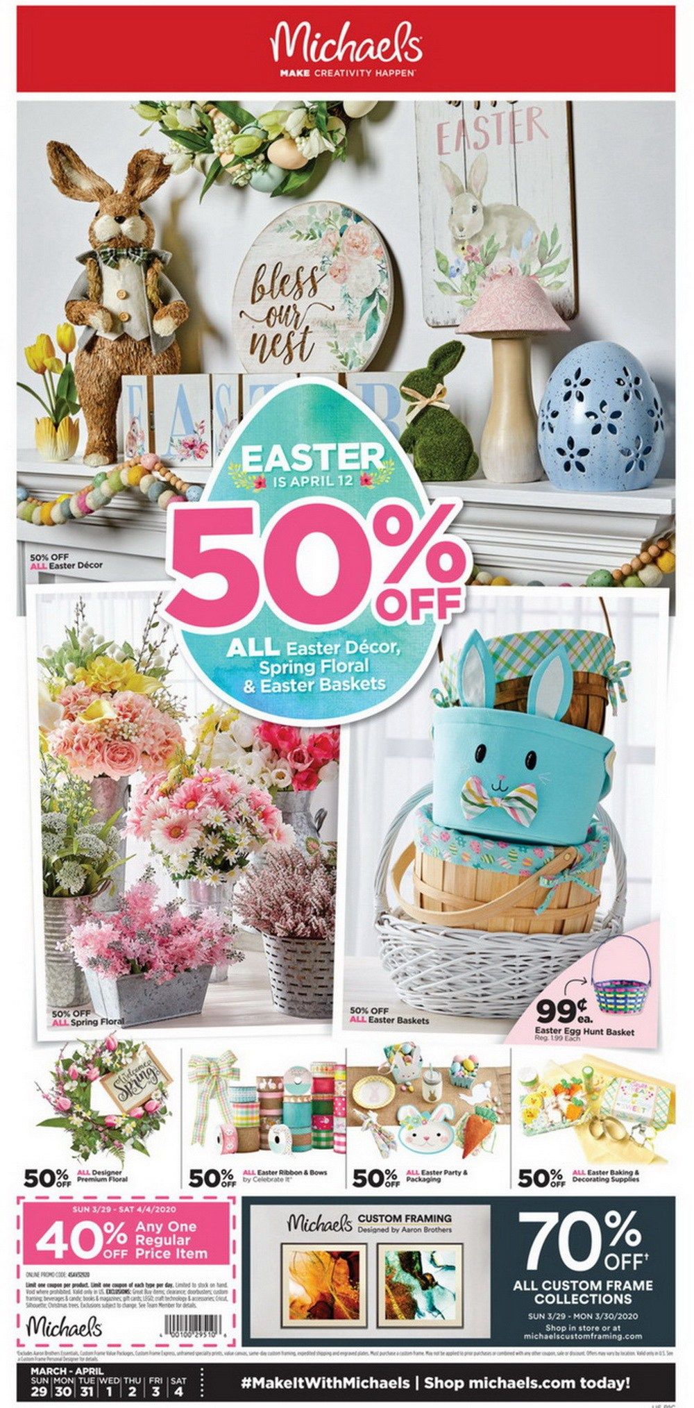 Michaels Weekly Ad Mar 29 – Apr 04, 2020