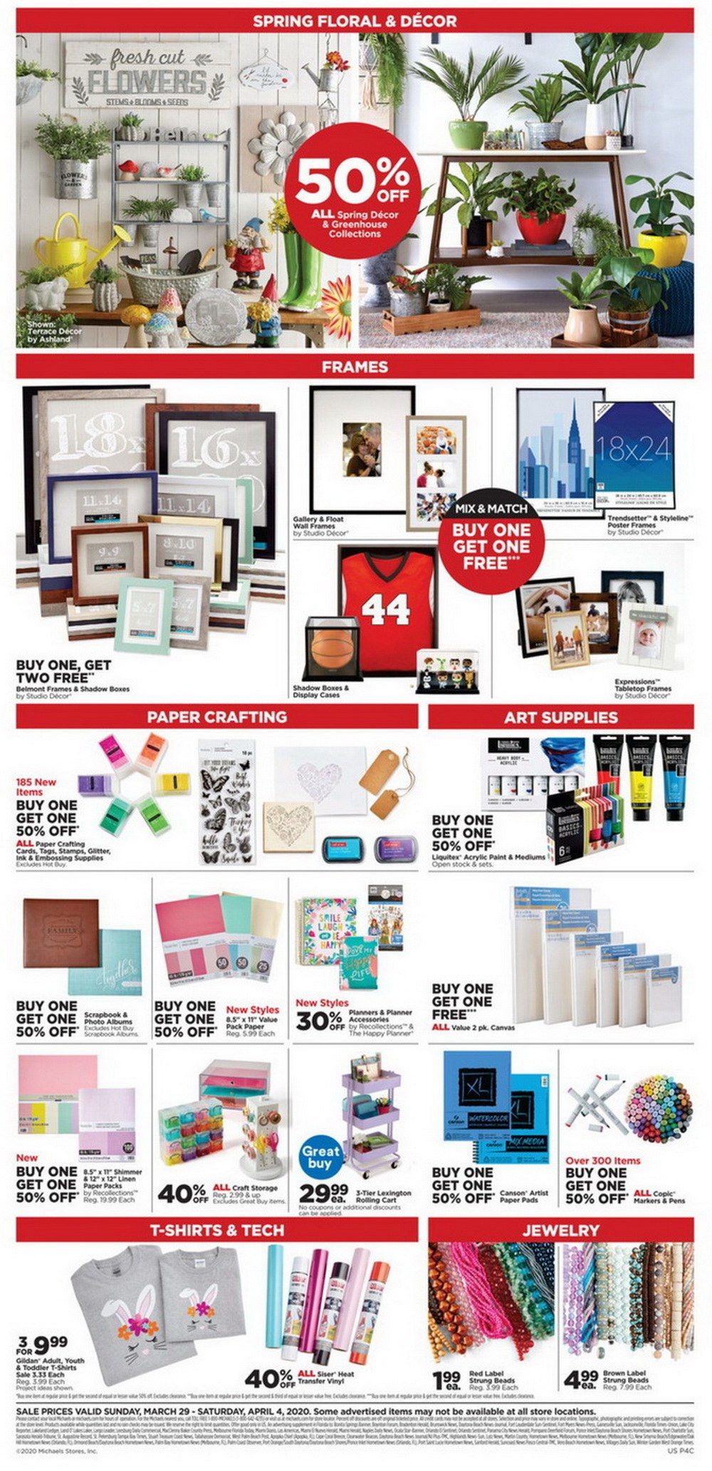 Michaels Weekly Ad Mar 29 – Apr 04, 2020