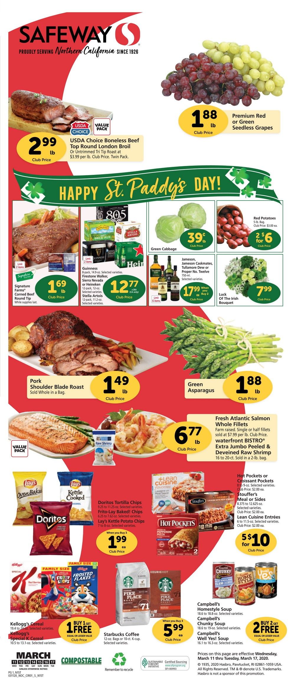 Safeway Weekly Ad Mar 11 – Mar 17, 2020