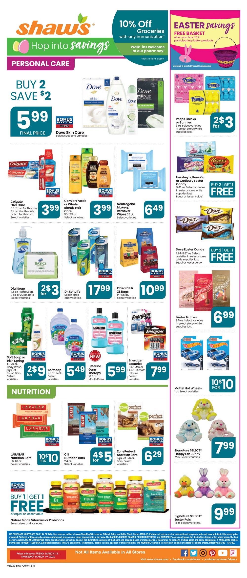 Shaw's Weekly Ad Mar 13 – Mar 19, 2020