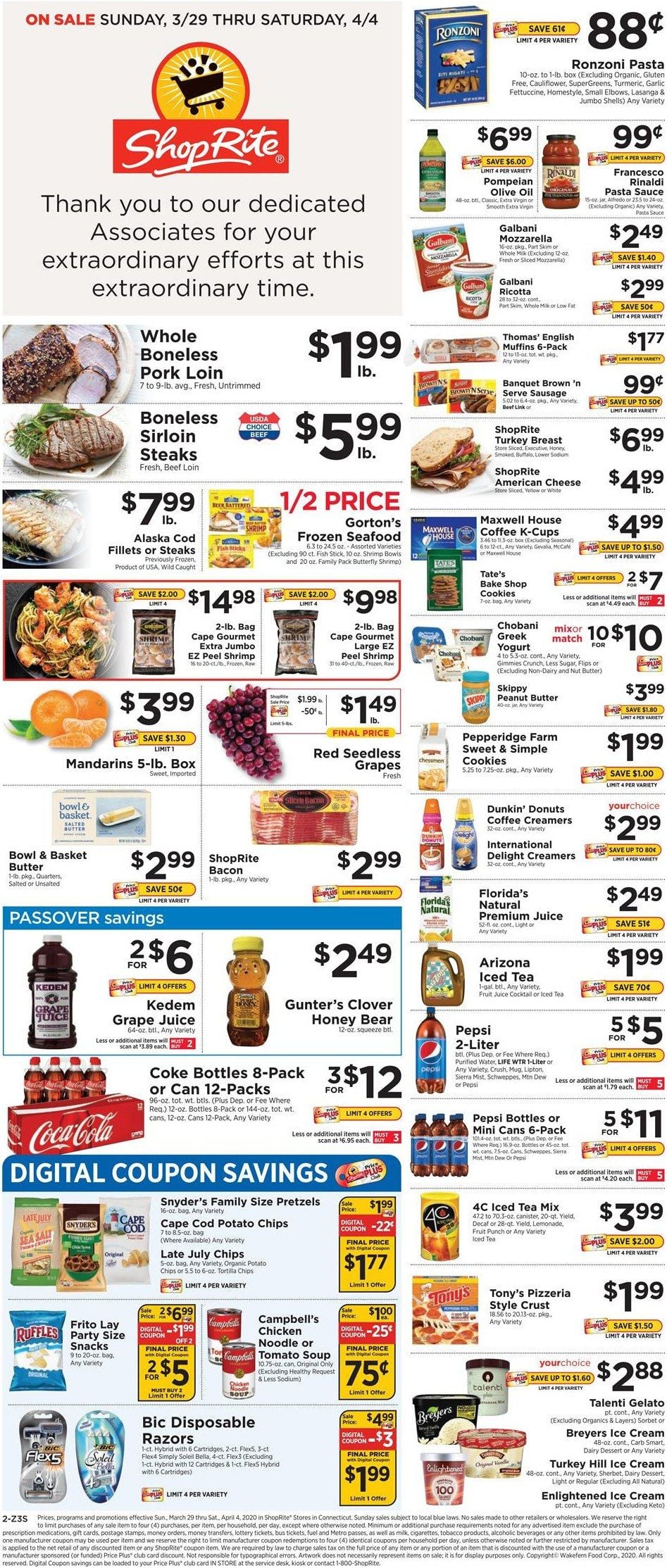 ShopRite Weekly Ad Mar 29 – Apr 04, 2020