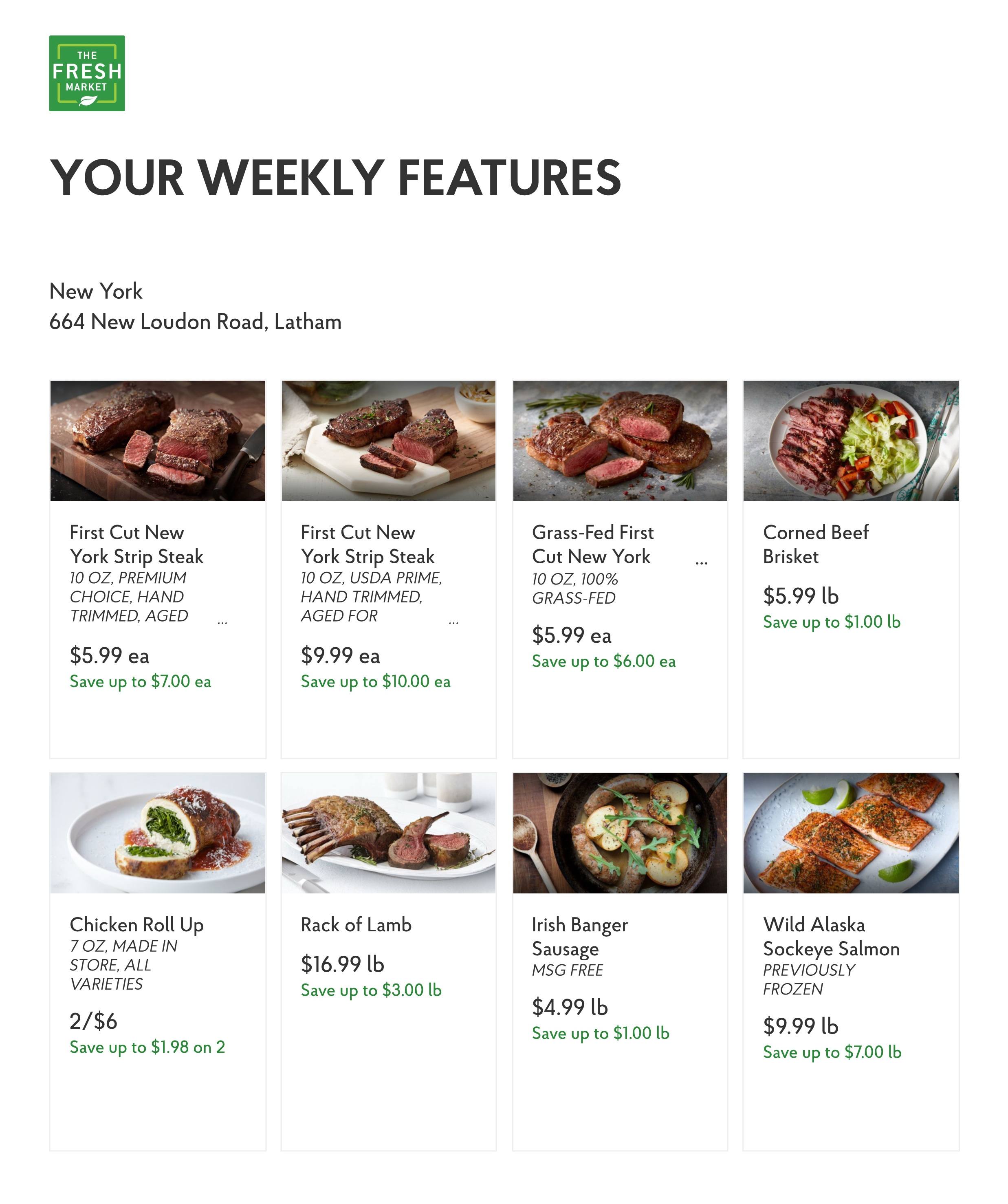 The Fresh Market Weekly Specials Mar 4 – Mar 10, 2020