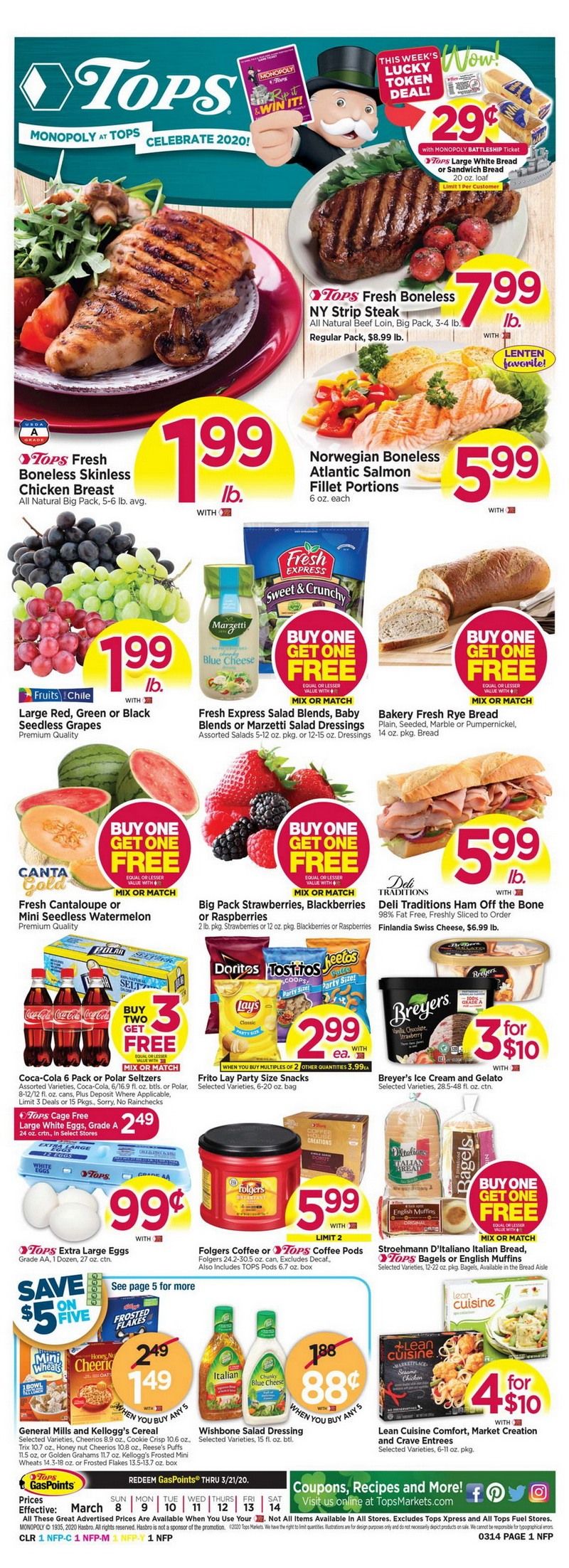 Tops Weekly Circular Mar 08 – Mar 14, 2020