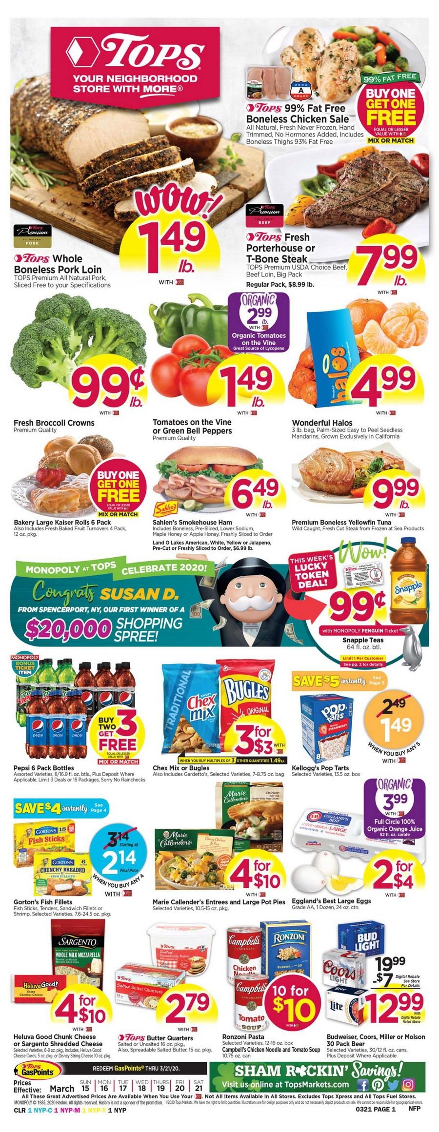 Tops Weekly Circular Mar 15 – Mar 21, 2020
