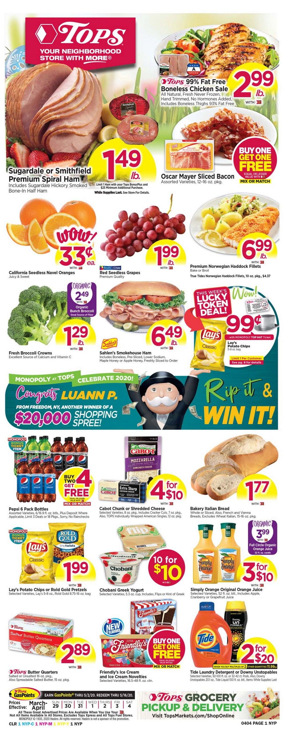 Tops Weekly Circular Mar 29 – Apr 04, 2020