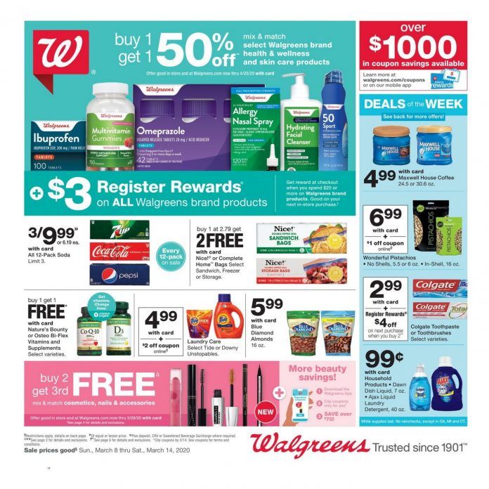 Walgreens Weekly Ad Mar 08 – Mar 14, 2020
