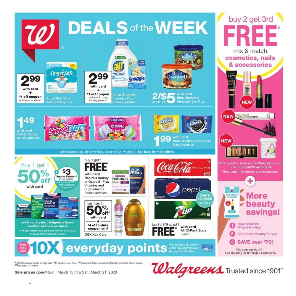 Walgreens Weekly Ad Mar 15 – Mar 21, 2020