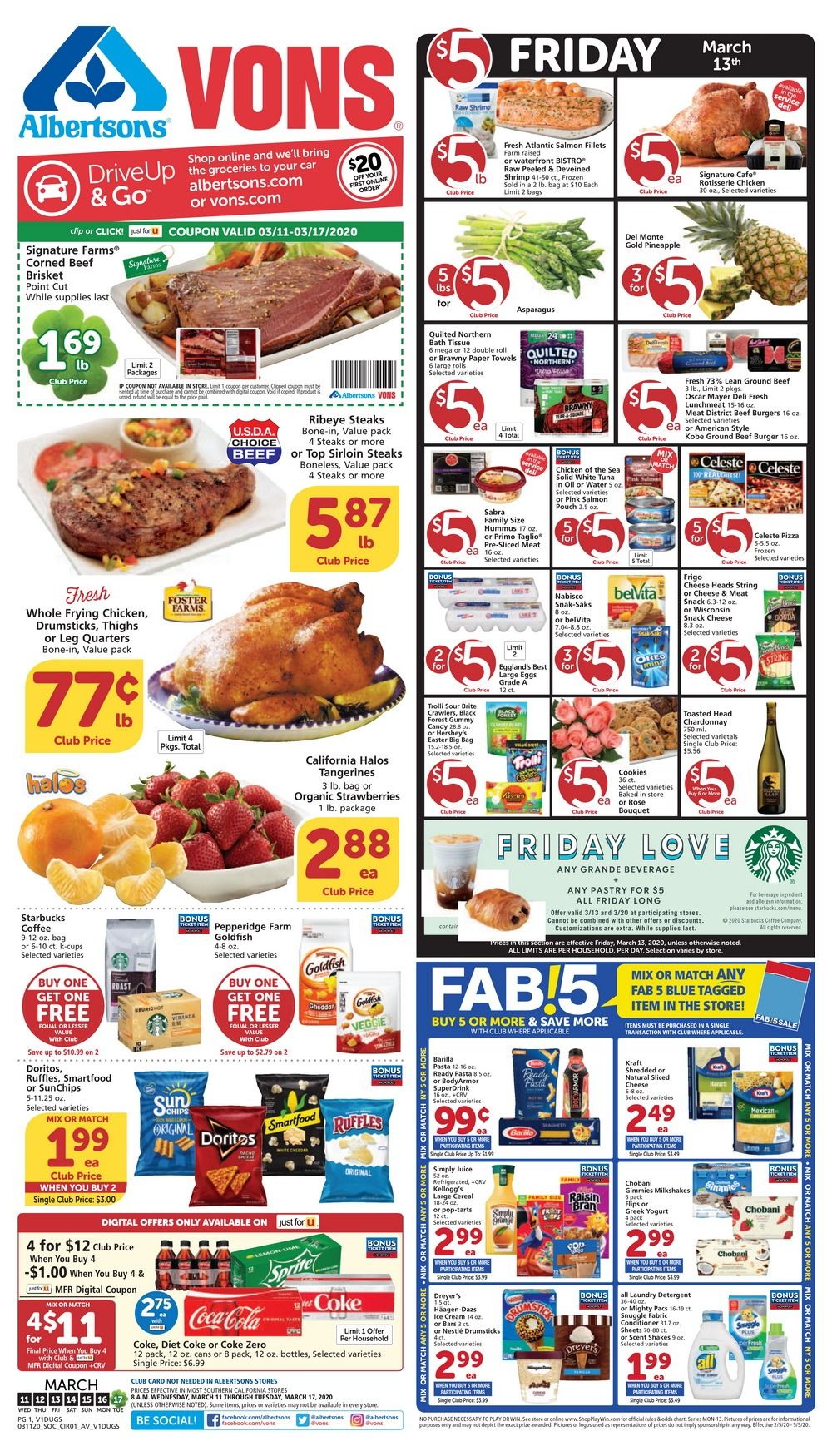 Vons Weekly Ad Mar 11 – Mar 17, 2020