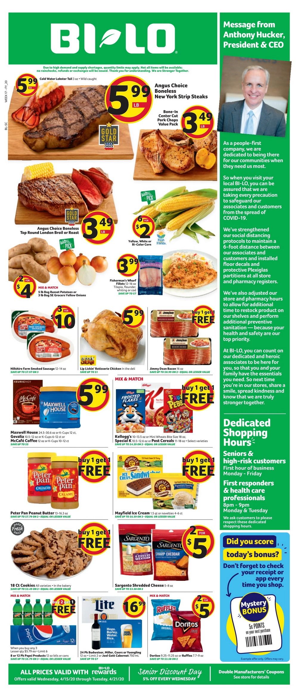 BI-LO Weekly Circular Apr 15- Apr 21, 2020