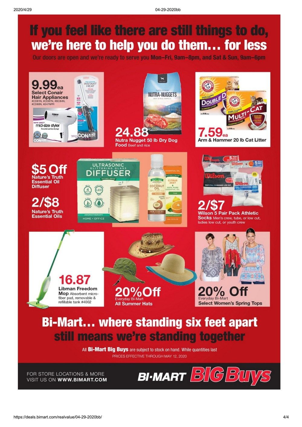 Bi-Mart Weekly Ad Apr 29 – May 12, 2020