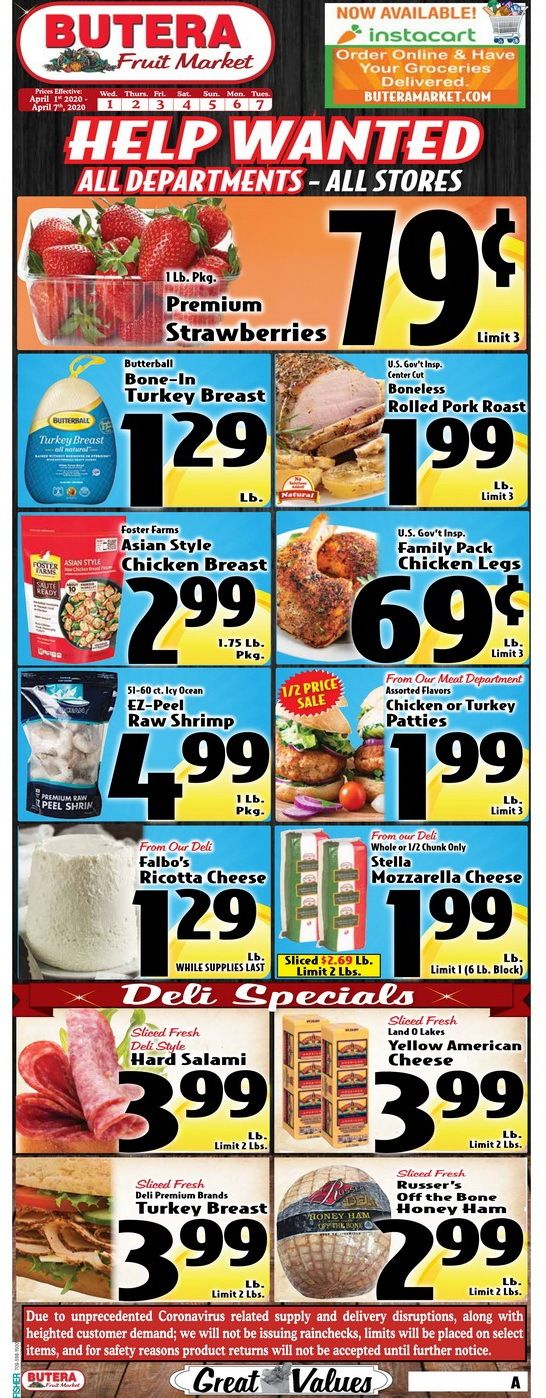 Butera Weekly Ad Apr 02 – Apr 07, 2020