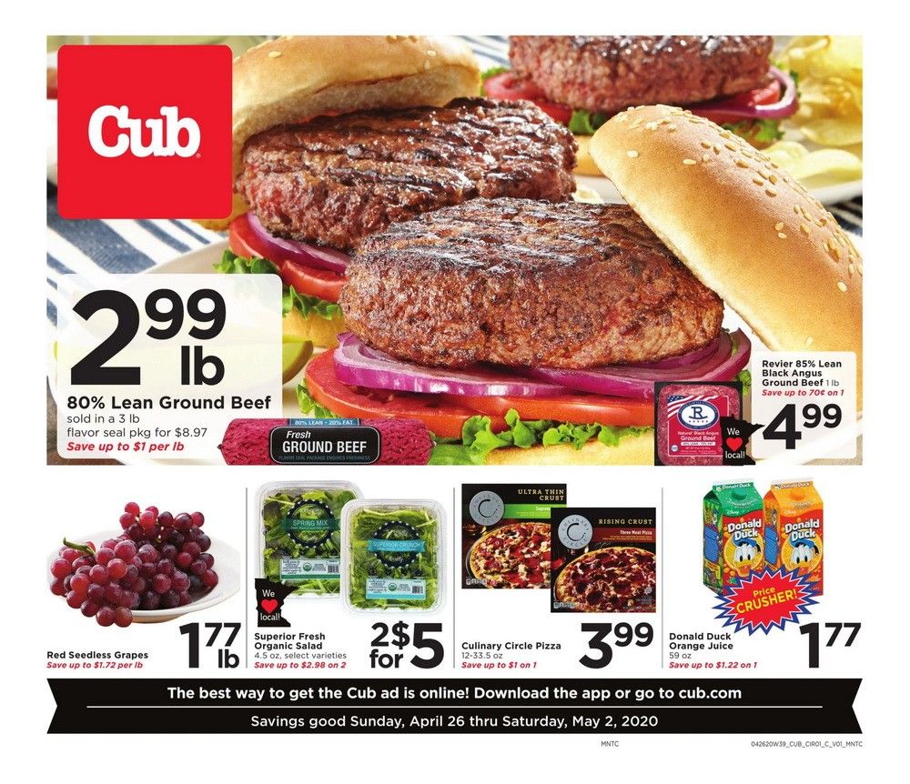 Cub Foods Weekly Ad Apr 26 – May 02, 2020