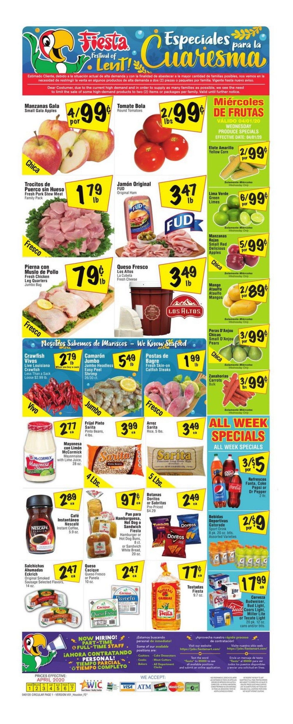 Fiesta Mart Weekly Ad Apr 01 – Apr 07, 2020