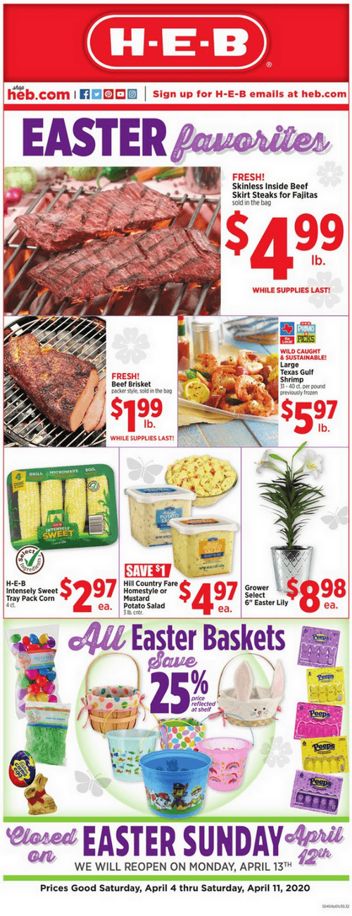 HEB Weekly Ad Apr 04 – Apr 11, 2020