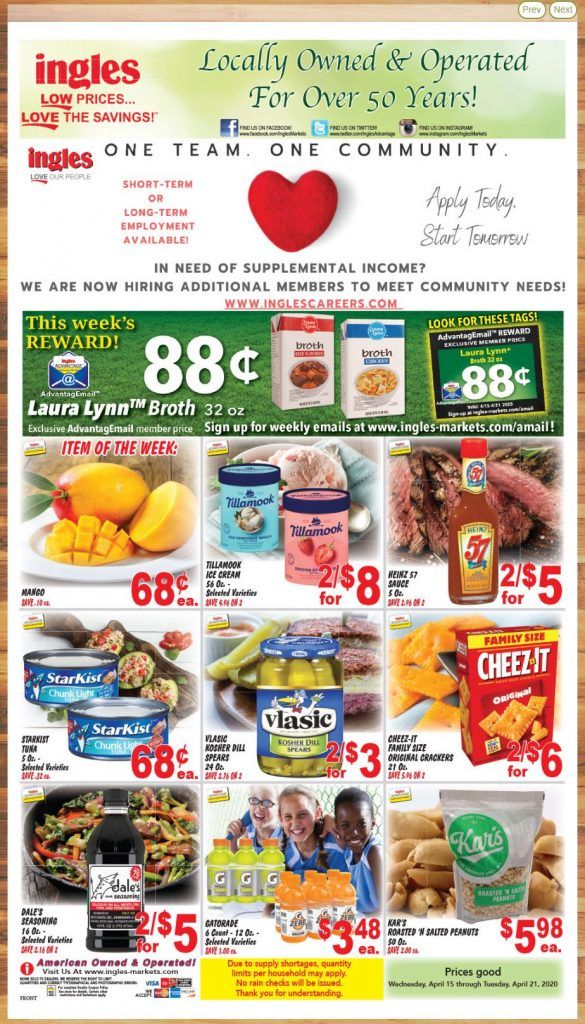 Ingles Weekly Flyer Apr 15 – Apr 21, 2020