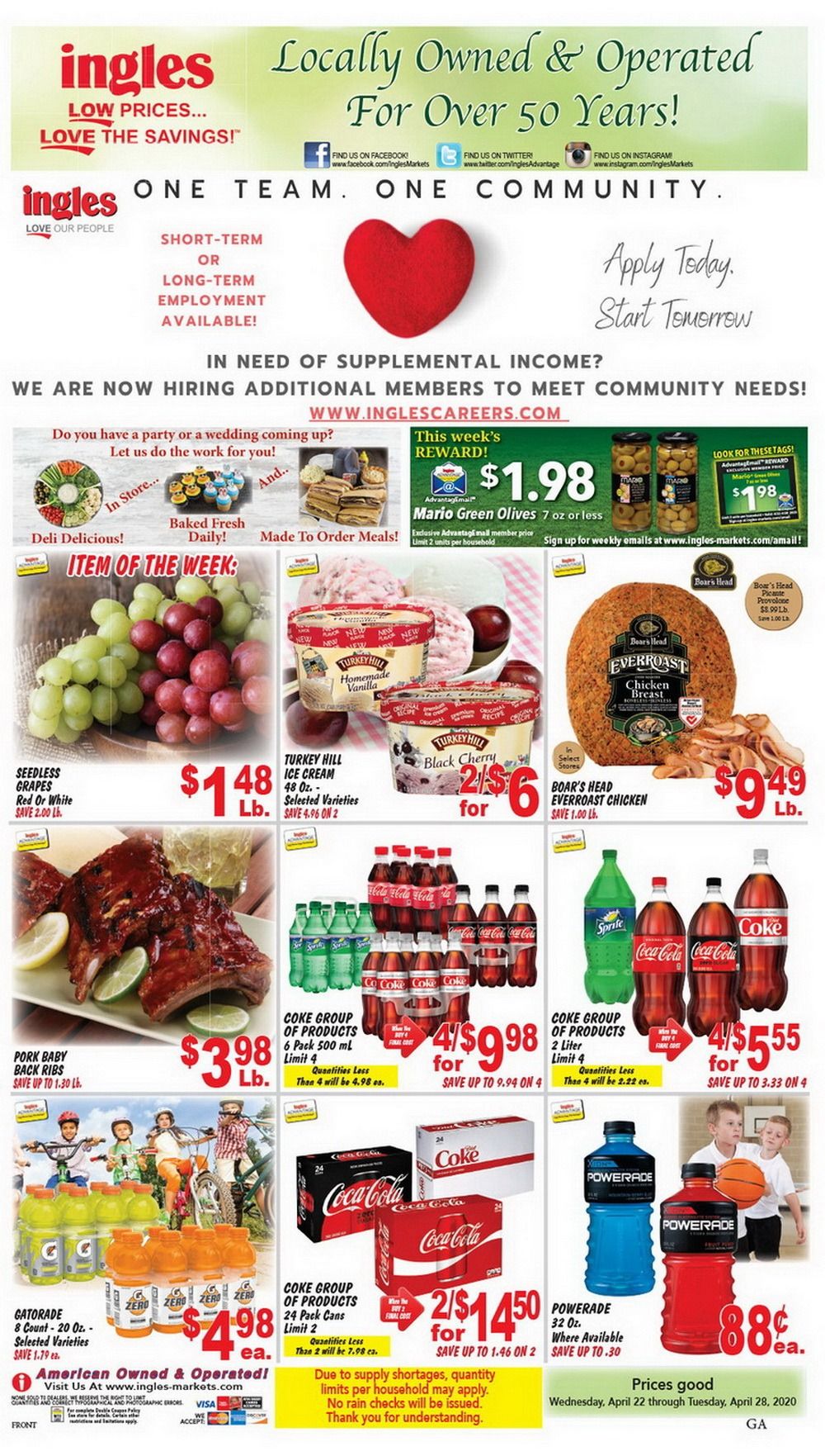 Ingles Weekly Flyer Apr 22 – Apr 28, 2020