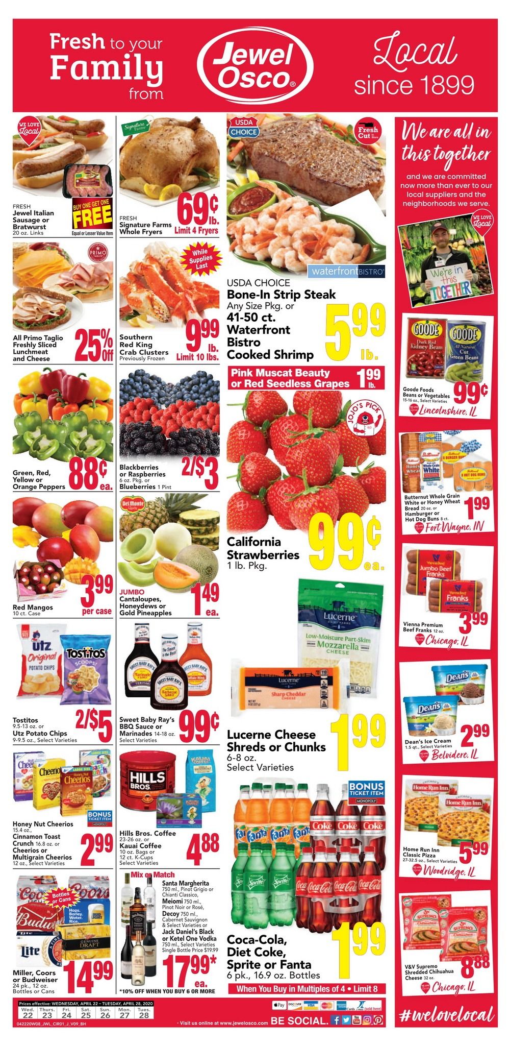 Jewel Osco Weekly Circular Apr 22 – Apr 28, 2020